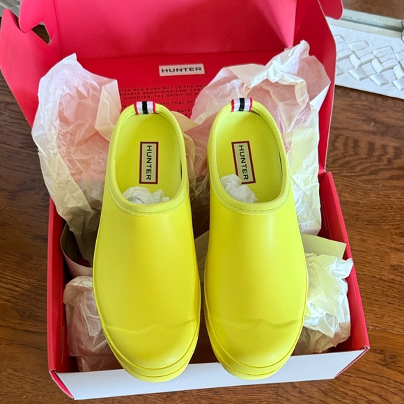 Hunter | Shoes | Hunter Yellow Mules | Poshmark
